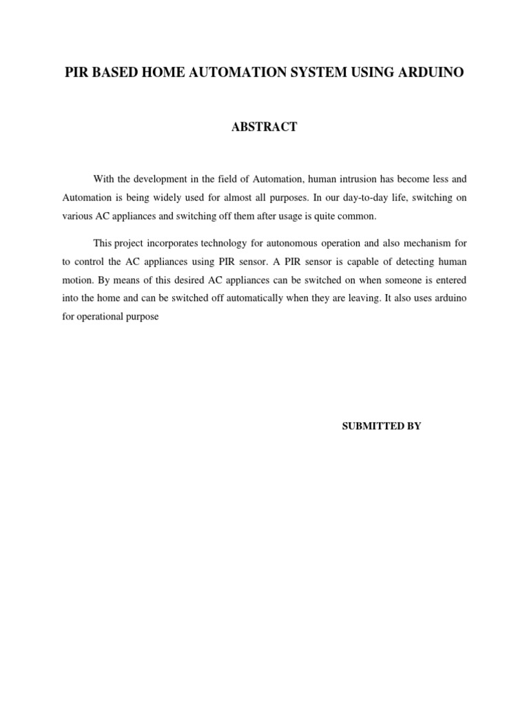 Arduino PIR Home Automation Guide | PDF