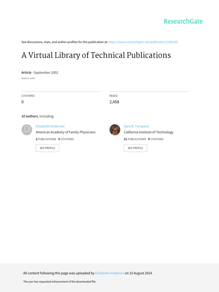 A Virtual Library of Technical Publications: September 2002 | PDF ...