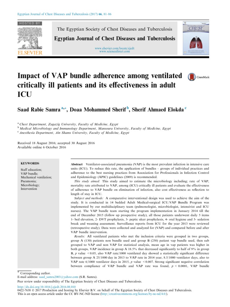 Impact Vap Bundle 2017 | PDF | Intensive Care Medicine | Pneumonia