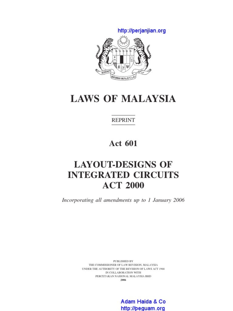 Integrated Circuits Layout-Designs Act 2000 | PDF | Affidavit | License