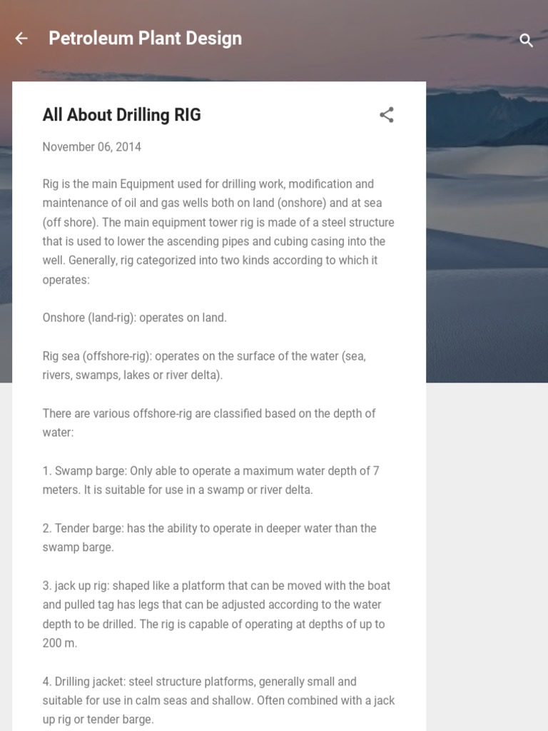 All About Drilling RIG | PDF | Drilling Rig | Blowout (Well Drilling)