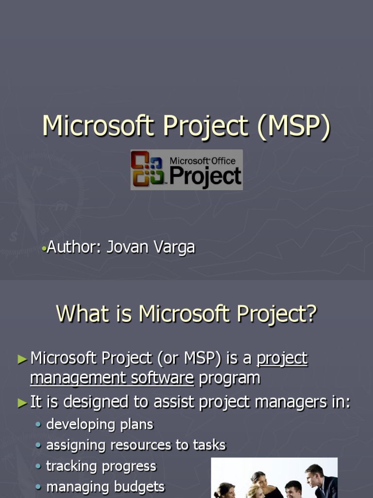 Microsoft Project (MSP) : Author: Jovan Varga | PDF | Microsoft | Computing