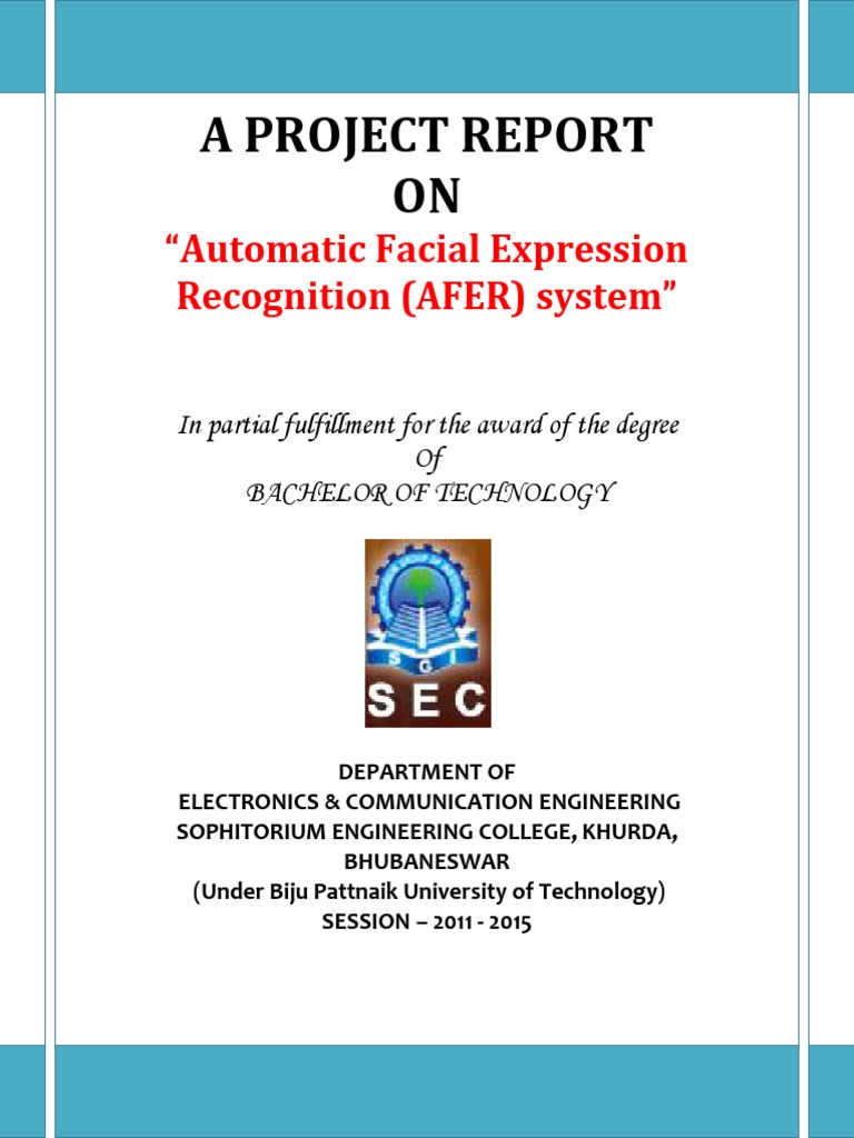 A Project Report ON: "Automatic Facial Expression Recognition (AFER ...