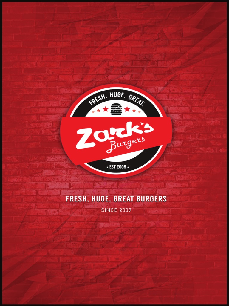 Zark's Burgers Menu | PDF