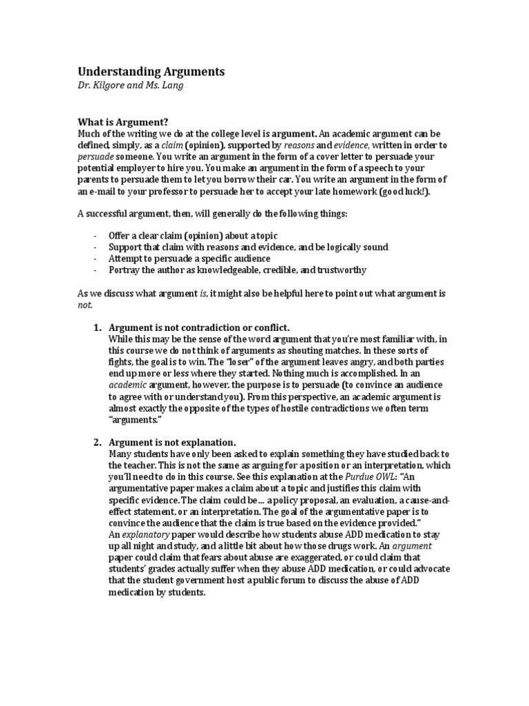 Understanding Arguments: What Is Argument? | PDF | Argument | Reason