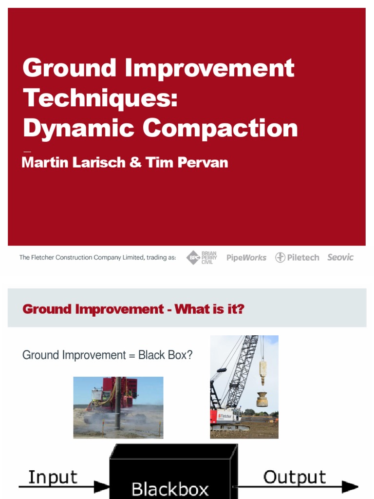 Ground Improvement Techniques Overview | PDF | Deep Foundation | Soil