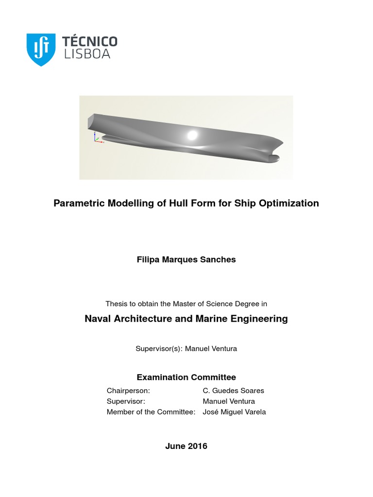 Parametric Modelling of Hull Form For Ship Optimization: Filipa Marques Sanches | PDF | Shape ...