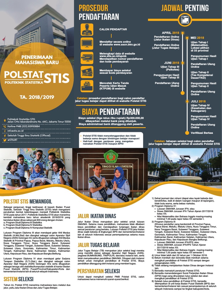 Brosur PMB Stis 2018 | PDF