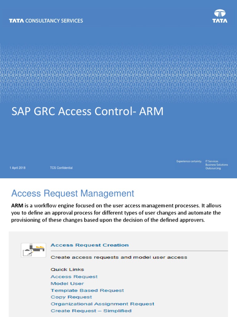 SAP GRC Access Control - ARM | PDF | Provisioning | Application Programming Interface