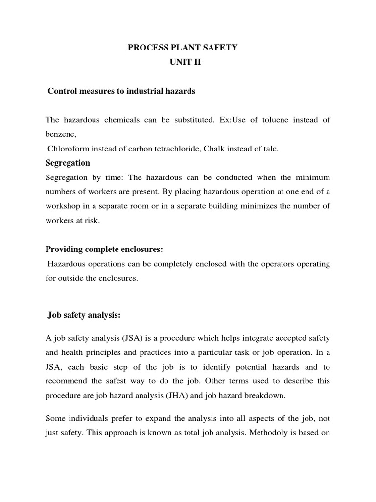 Process Plant Safety Unit Ii | PDF | Radioactive Contamination | Bleach