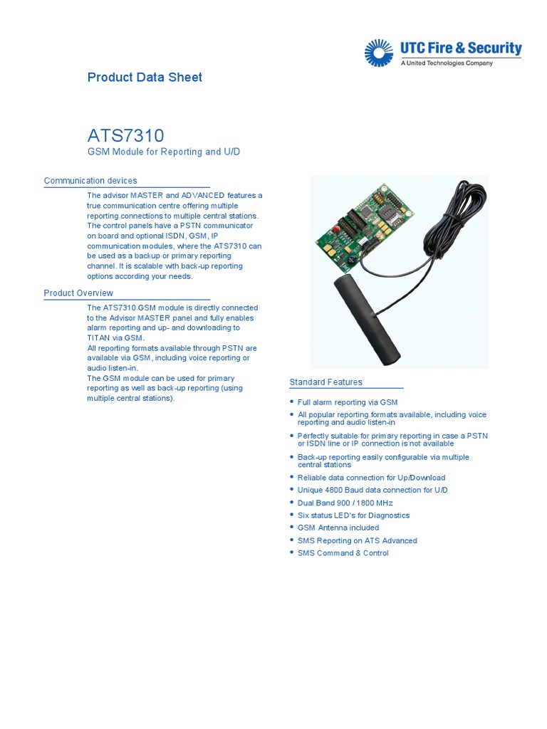 ATS7310 GSM Receiver | PDF | Gsm | Computer Network