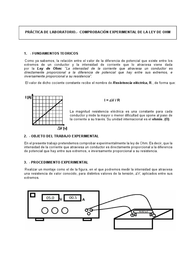 Práctica De Laboratorio Ley De Ohm 2748