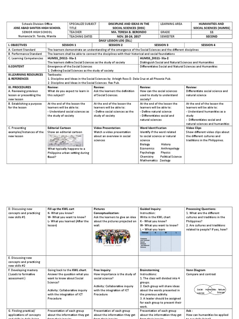 DLL in DIASS WK 1 | PDF | Social Science | Humanities