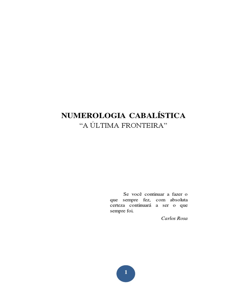 Numerologia Cabalística Carlos Rosa Pdf Pdf Jacó Cabala