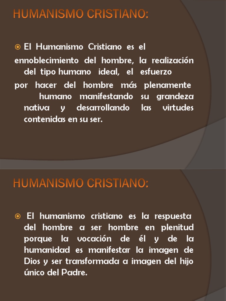 El Humanismo Cristiano | PDF | Humanismo | Cristo (título)