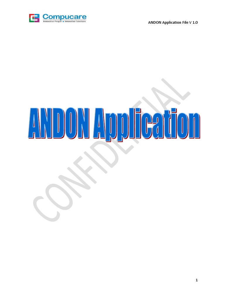 ANDON System User Guide | PDF | Business | Finance & Money Management