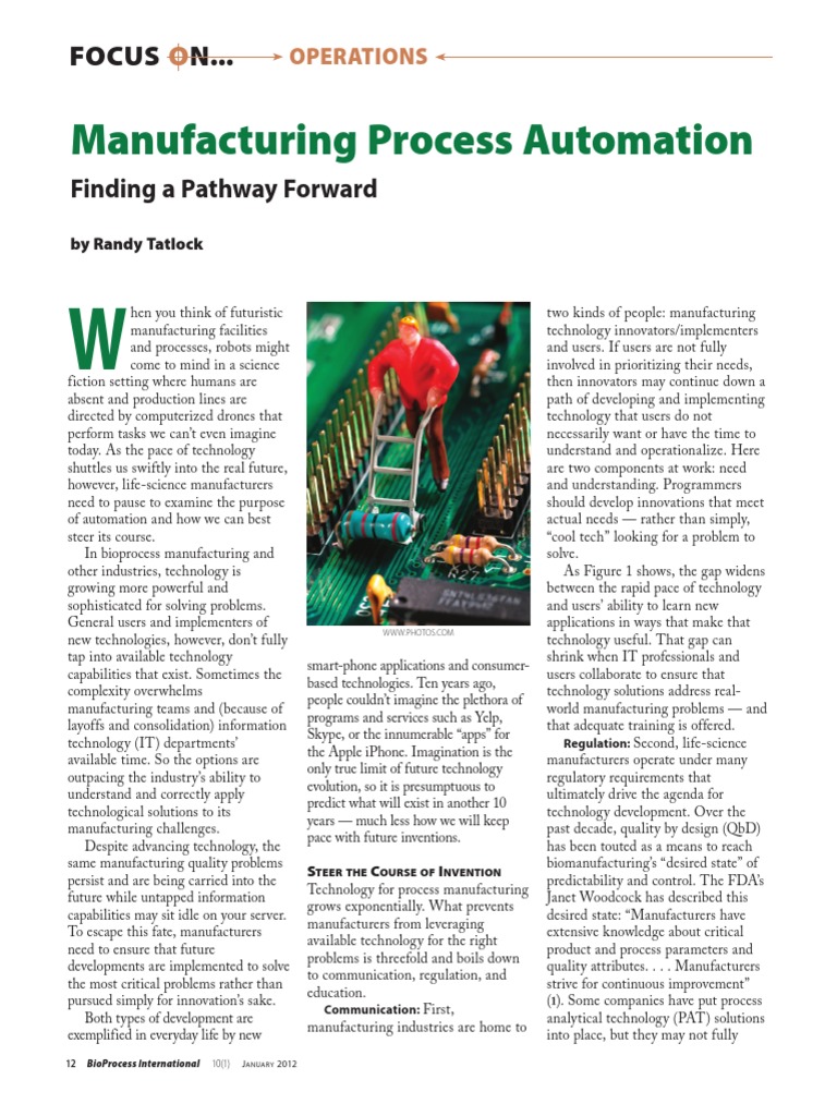 Bioprocess International January 2012 Manufacturing Process Automation ...