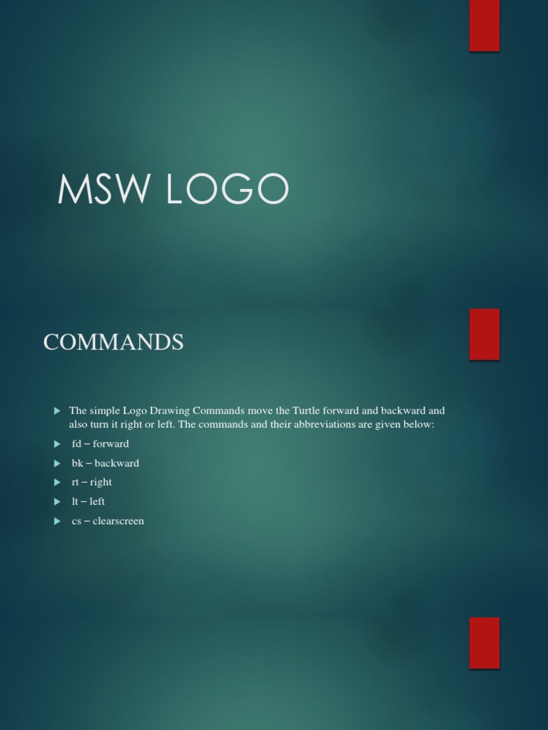 Msw Logo Design Commands