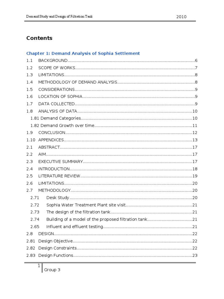 Design of Filtration Tank FINAL FINAL FINAL | PDF | Filtration | Water ...