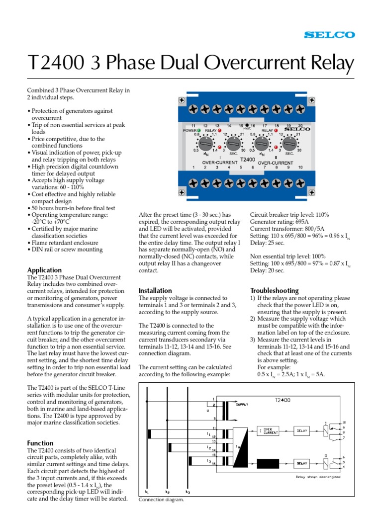 T2400 | PDF | Relay | Power Engineering