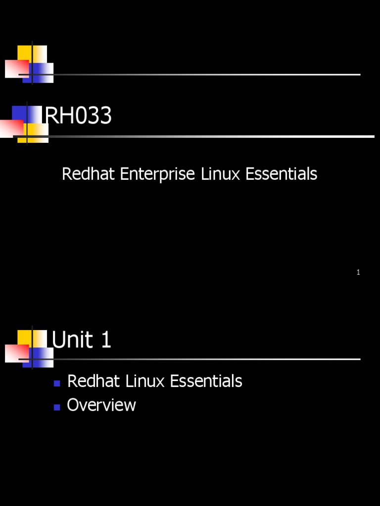 RH033 | PDF | Linux | File System