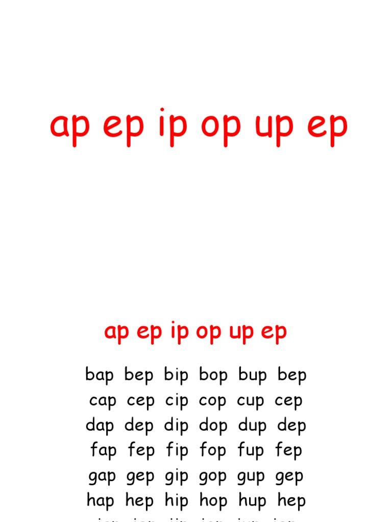 Ap Ep Ip Op Up Ep | PDF