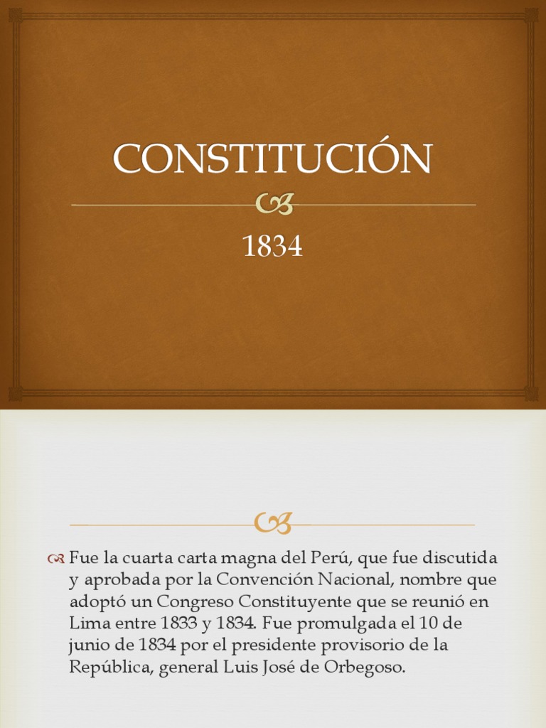 Constitucion Del Peru de 1834 | Constitución | Perú
