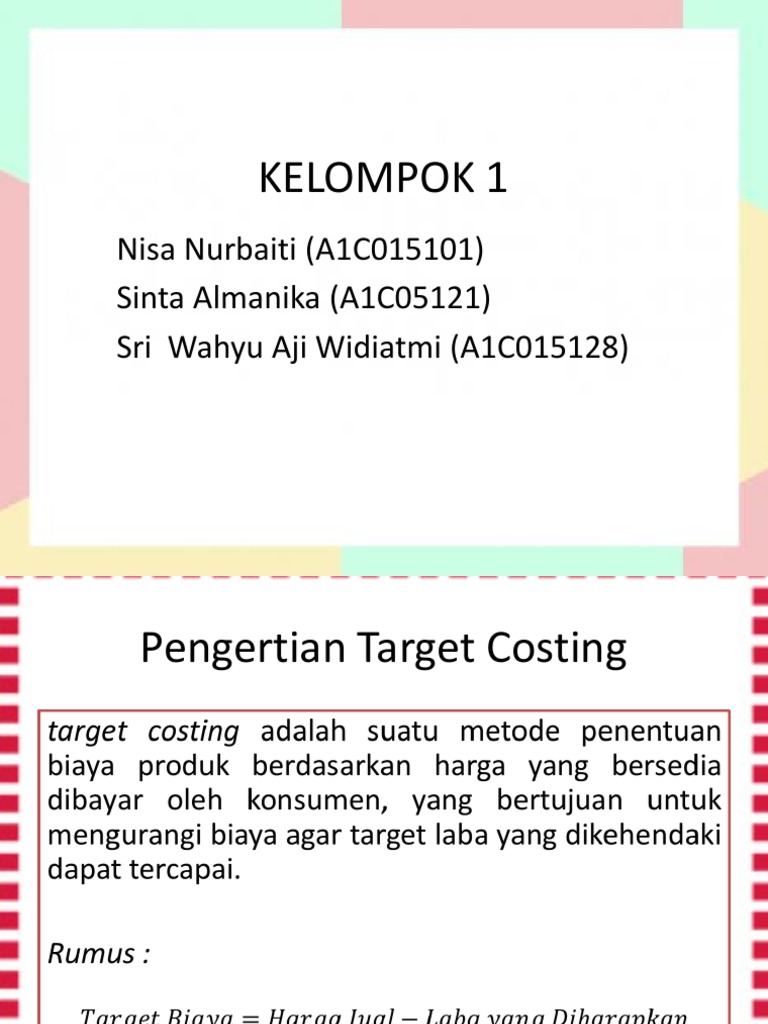 Target Costing Dan CPPM | PDF