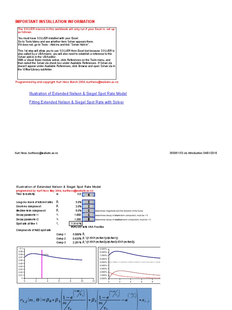 Nelson Siegel Yield Curve Model | PDF | Business
