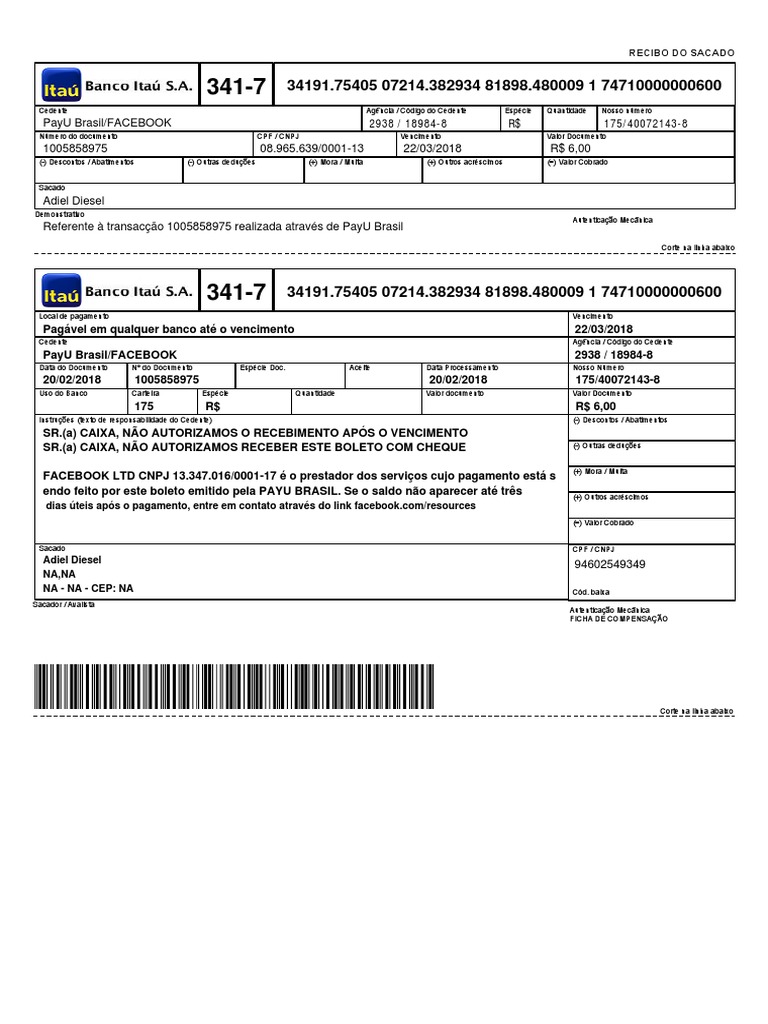 boleto.pdf | Bancos | Pagamentos