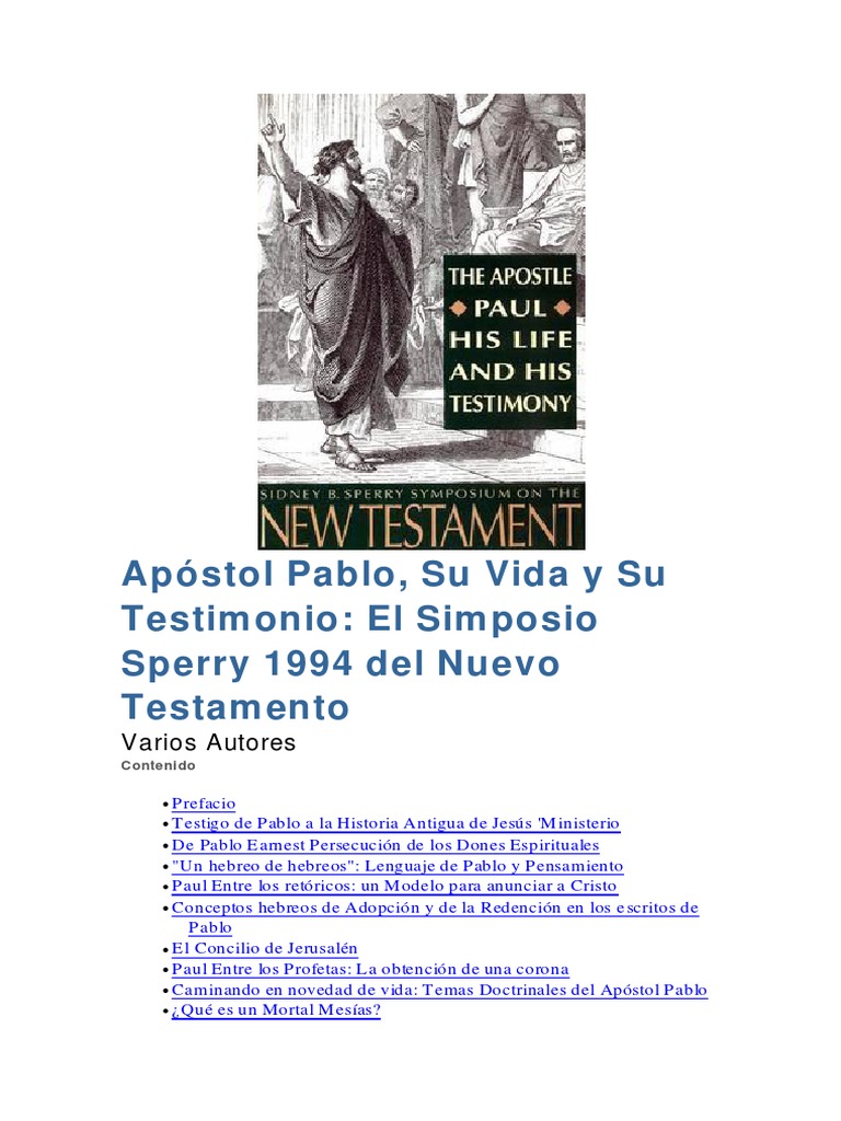 El Apóstol Pablo | PDF | Pablo el apóstol | Evangelios
