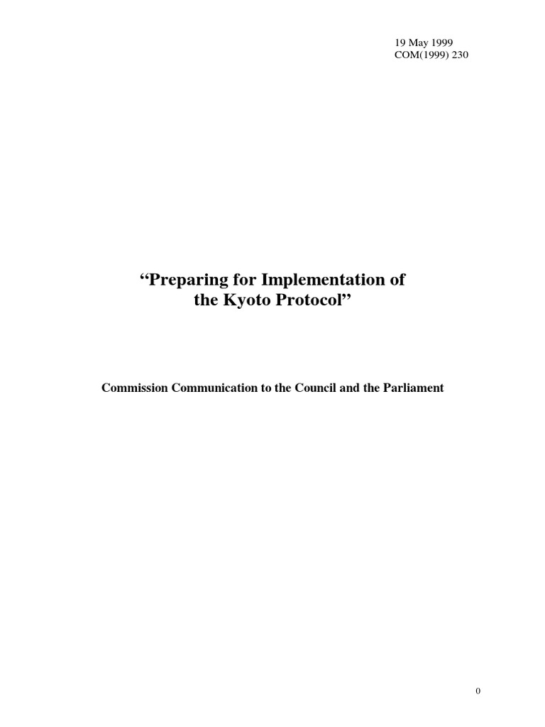 Kyoto Protocol | PDF | Kyoto Protocol | United Nations Framework ...