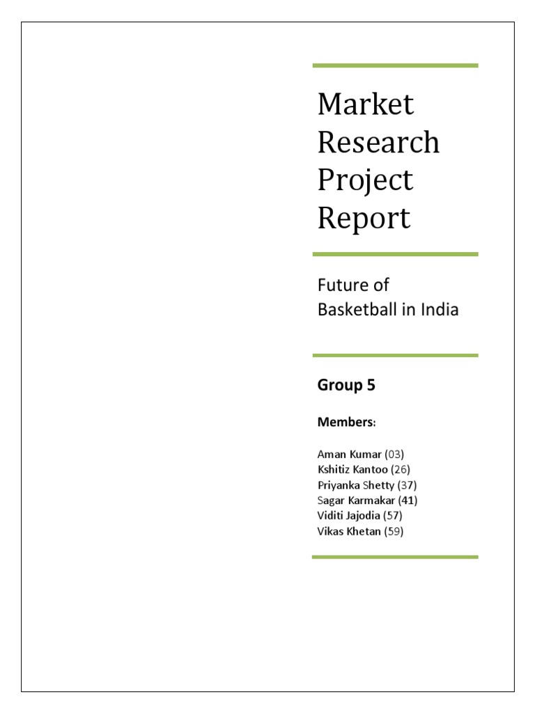 Market Research Project: Future of Basketball in India | PDF | Sports ...