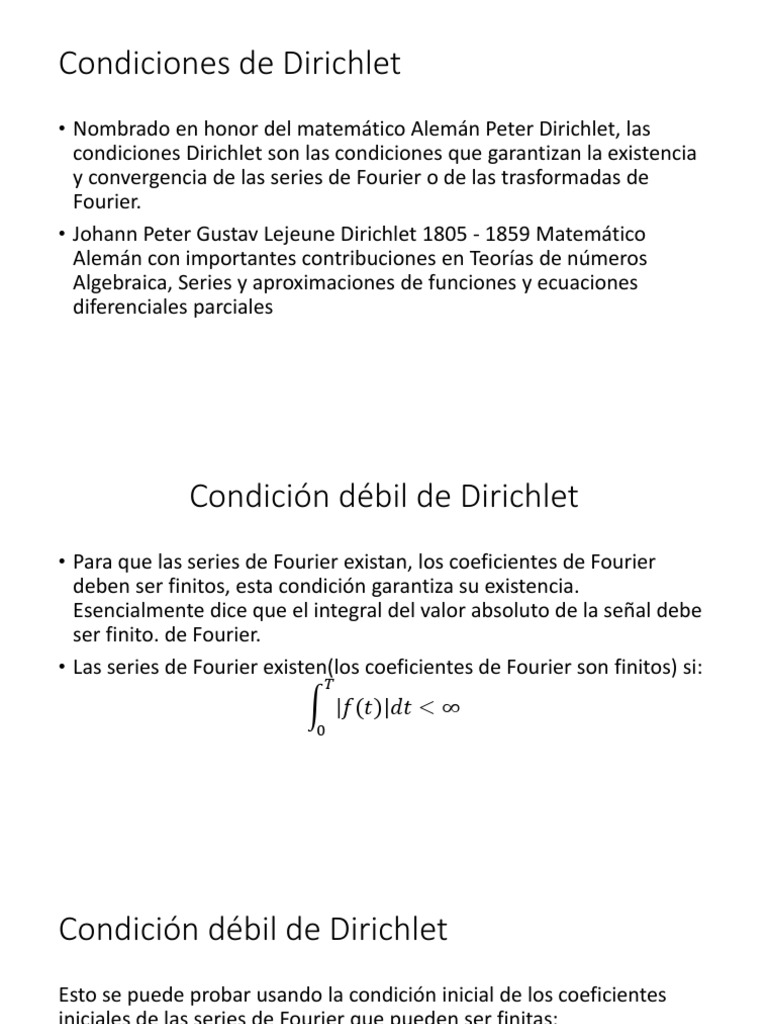 Condiciones de Dirichlet | PDF | Series de Fourier | Función continua