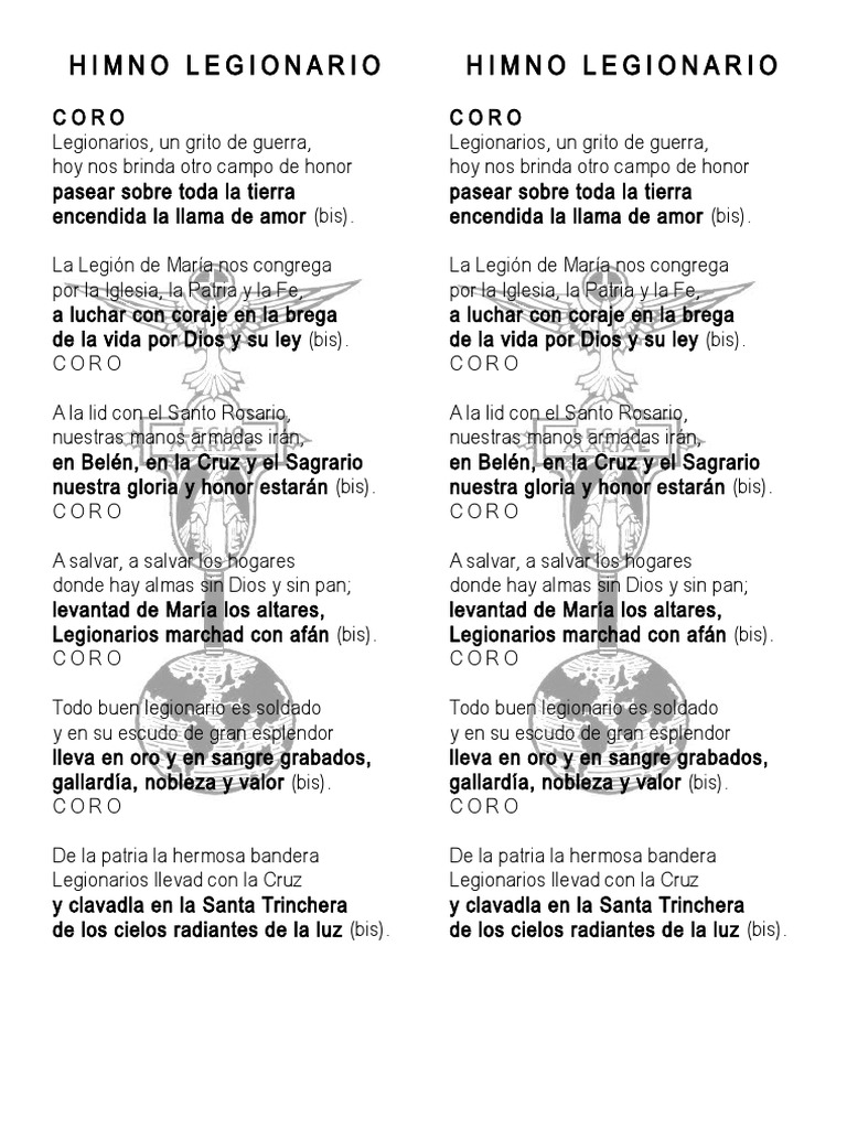 Himno Legionarios: Grito de Guerra | PDF | Ciencias sociales