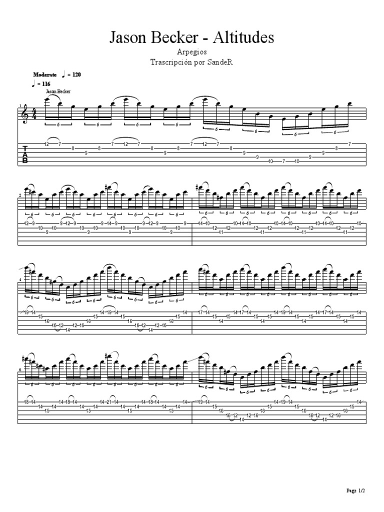 Jason Becker Altitudes Arpegios | PDF