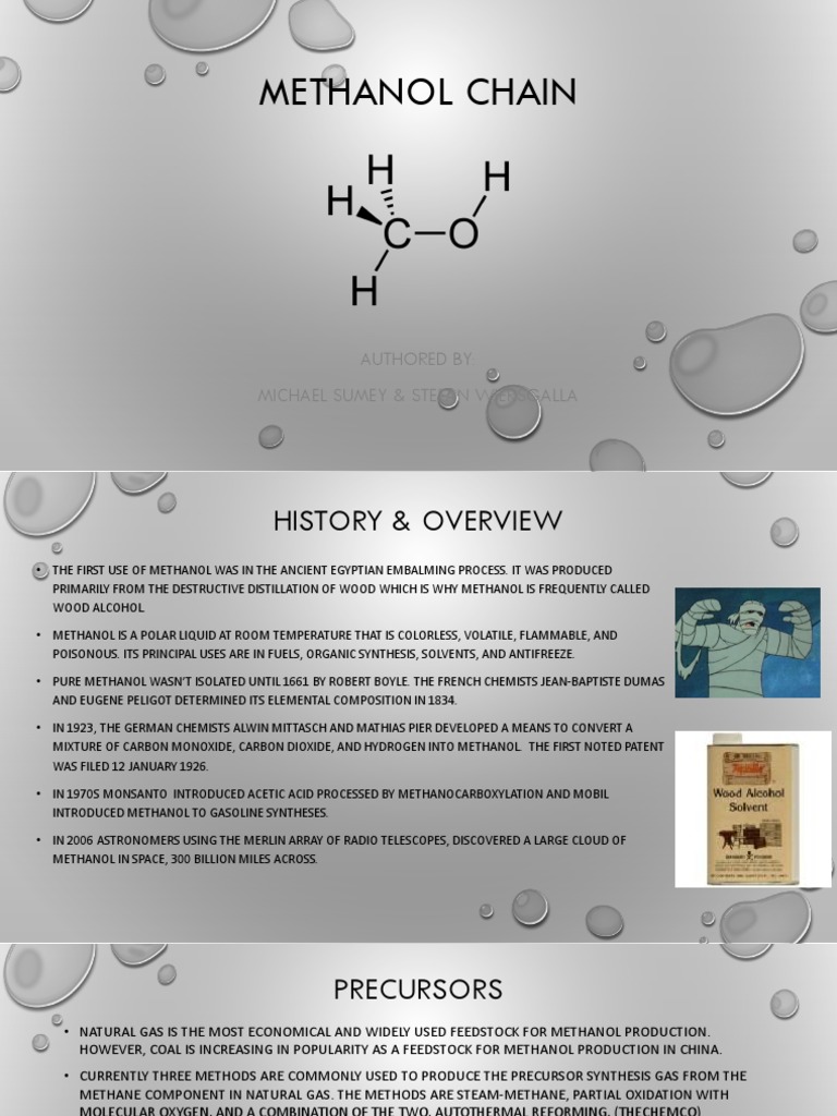 Methanol Chain: Authored By: Michael Sumey & Stefan Wiersgalla | PDF