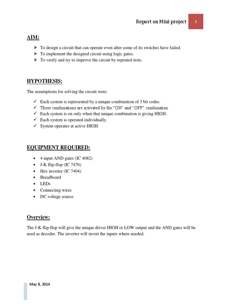 Report On Mini Project | PDF | Electronic Circuits | Computer Engineering
