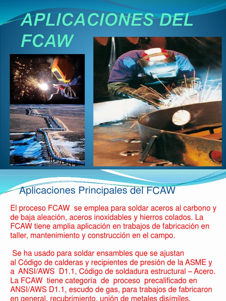 Aplicaciones Del Fcaw | PDF | Informática | Tecnología