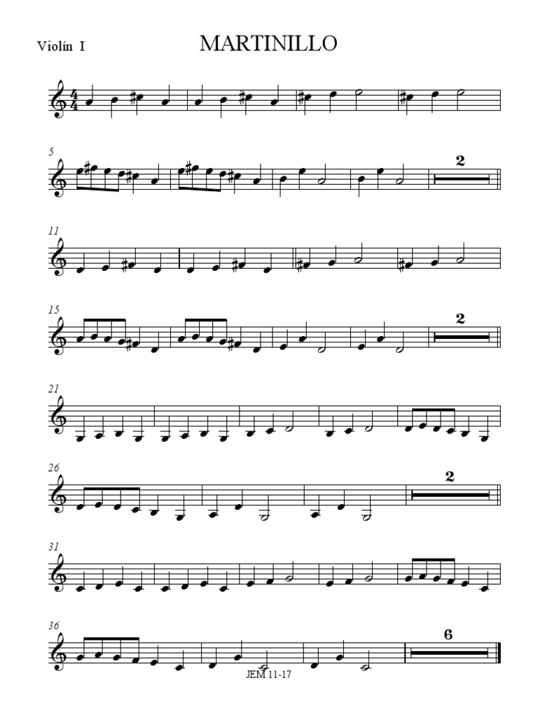 Notas y Partituras para Martinillo | PDF