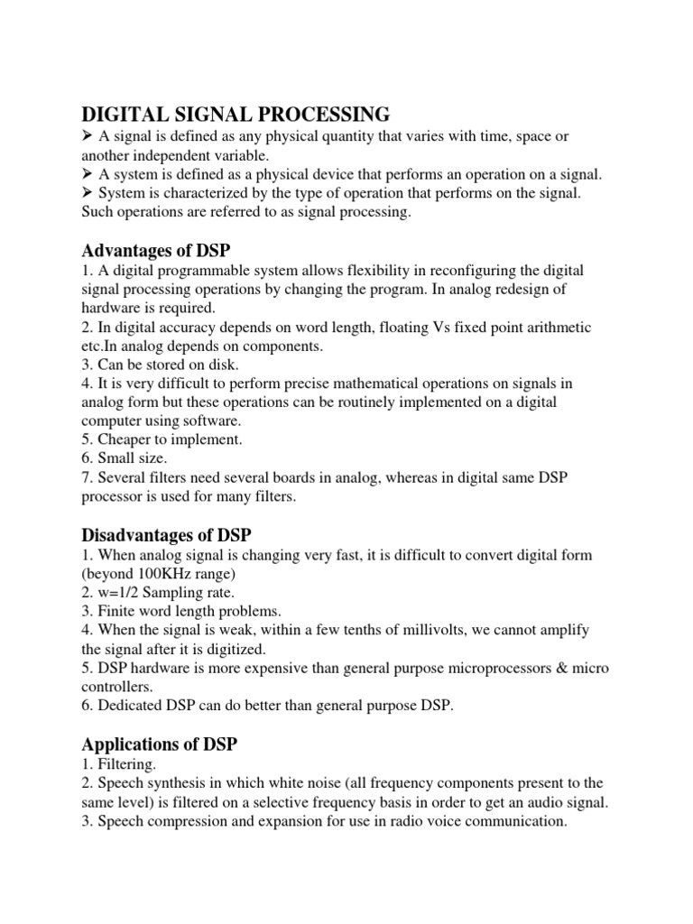Digital Signal | PDF | Digital Signal Processing | Convolution