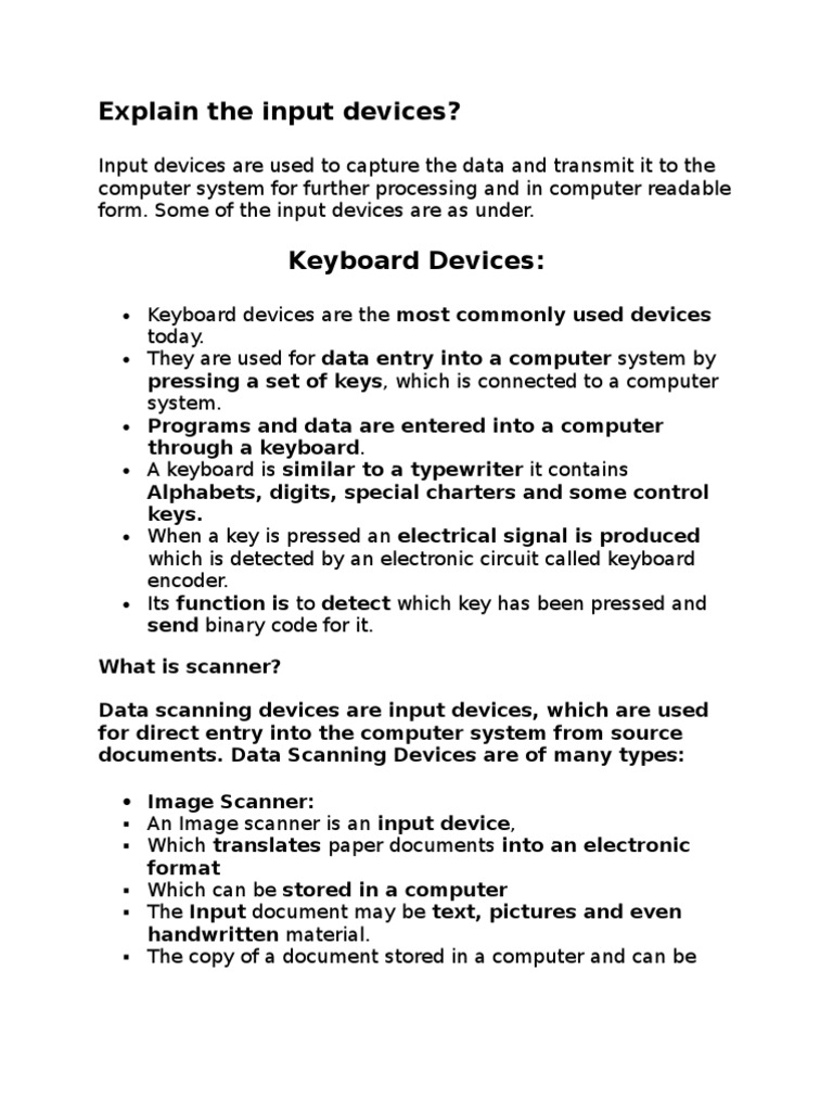 Computer Fundamental and Devices | PDF | Printer (Computing) | Image Scanner