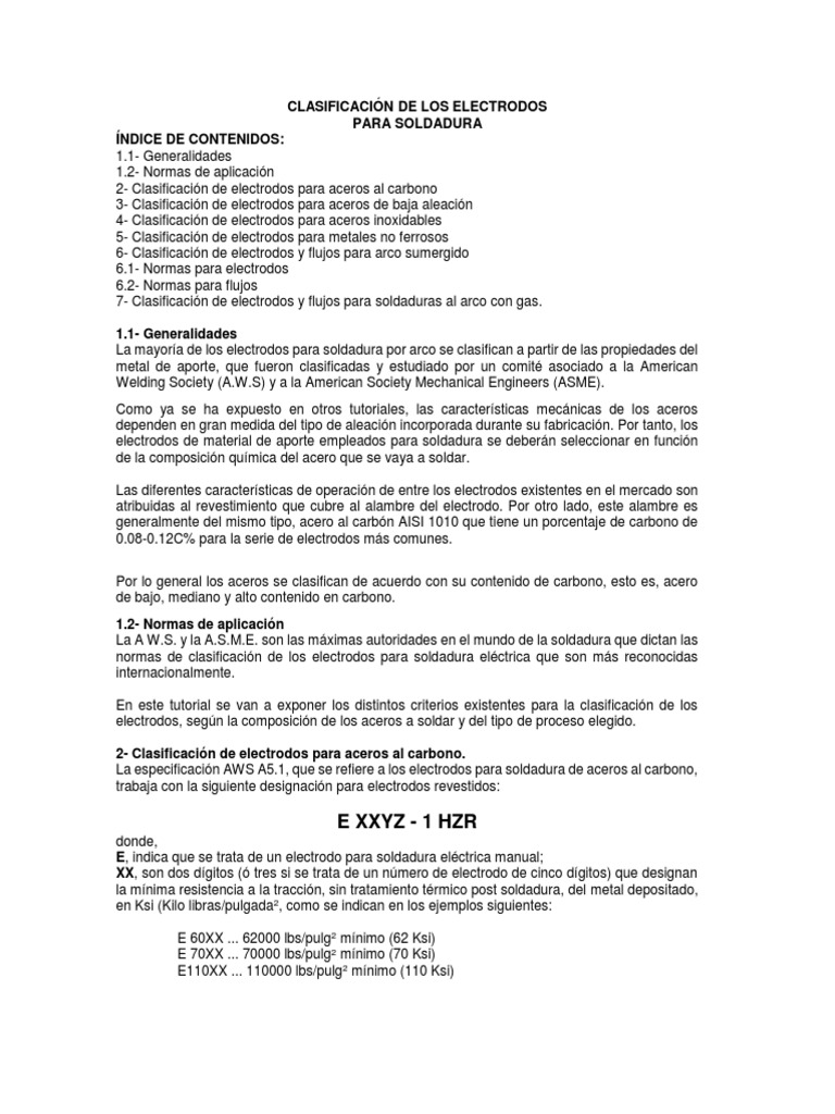 Clasificación de Los Electrodos | PDF | Soldadura | Construcción