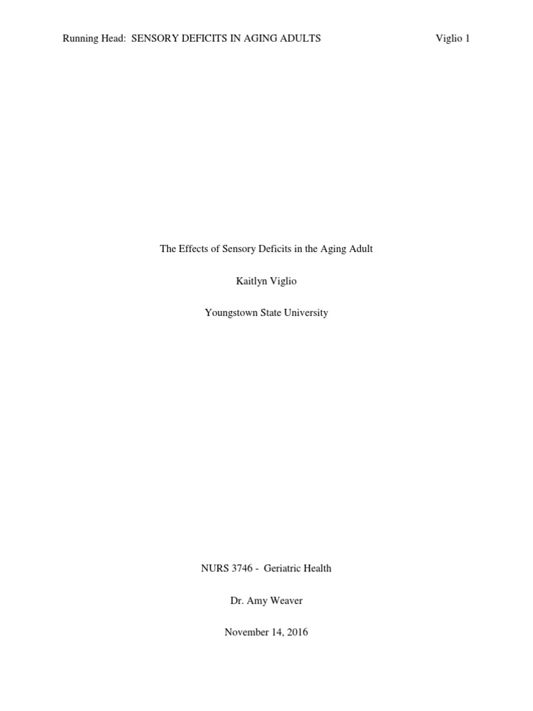 Geriatric Health Paper Copy 2 | PDF | Taste | Ear