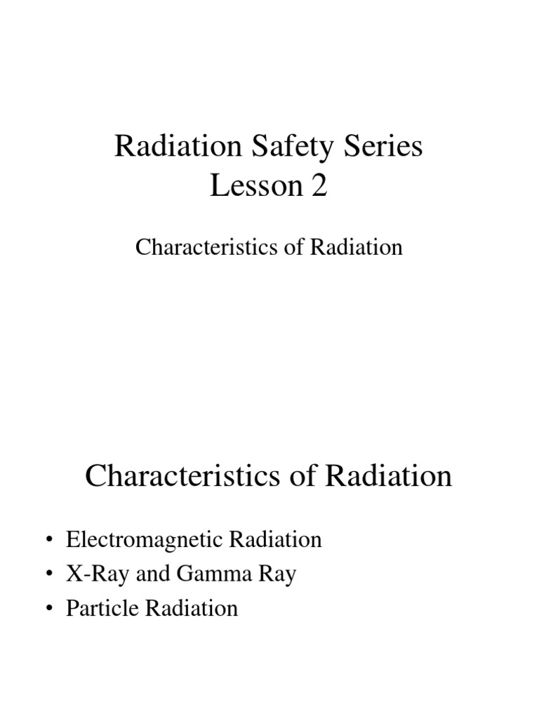 Radiation Characteristics Overview | PDF | Electromagnetic Radiation ...