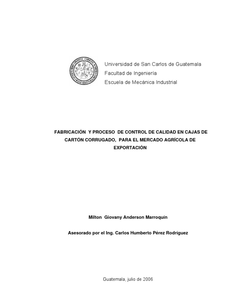 Control de Calidad Cajas de Carton | Descargar gratis PDF | Papel | Cartón