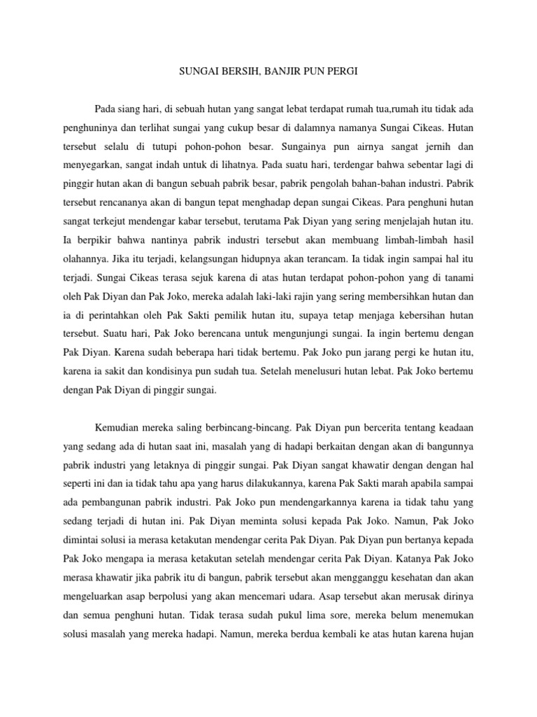 Cerpen SUNGAI BERSIH | PDF