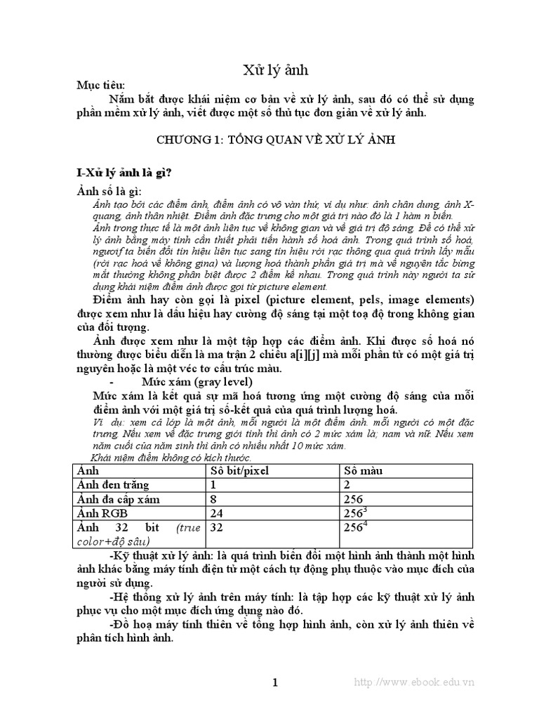 Giao Trinh Xu Ly Anh PDF