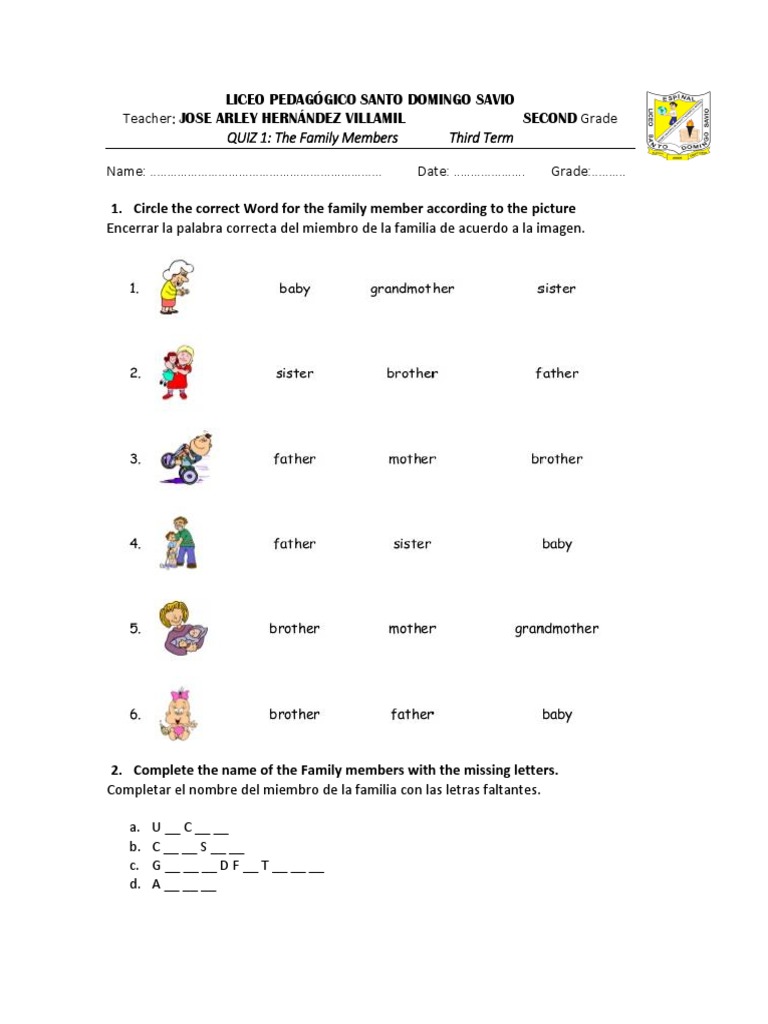 Examen de Miembros de la Familia | PDF