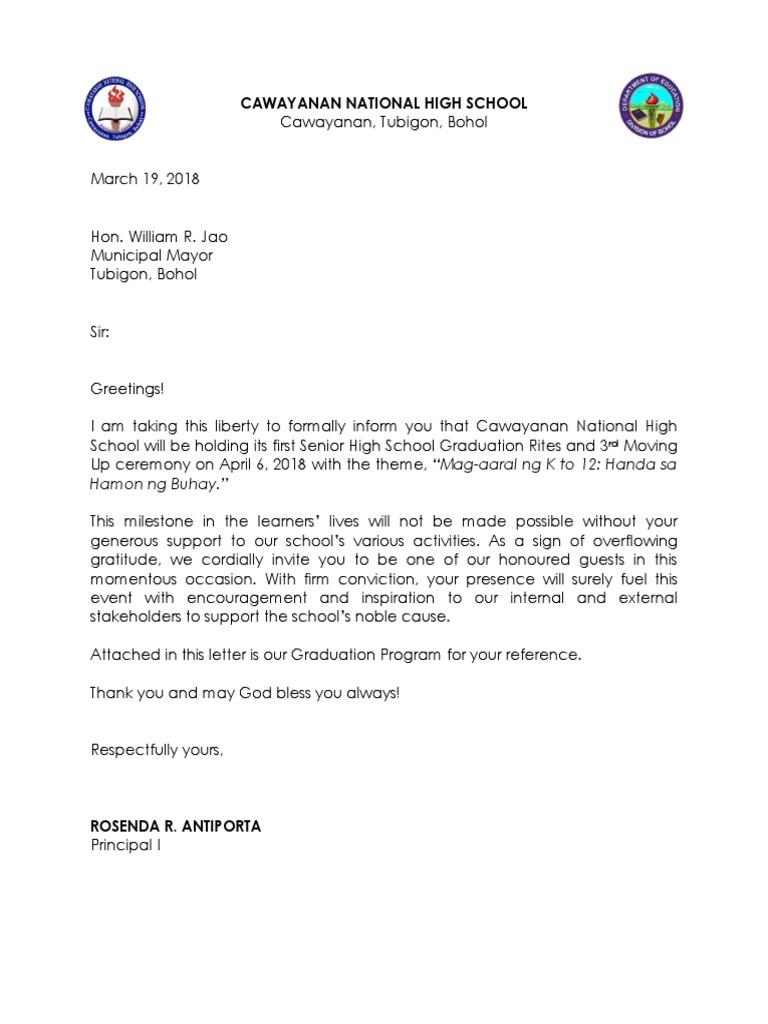 Letter To The Mayor | PDF